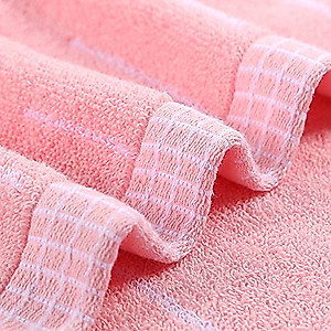 Lngtuy Hand Towels Set of 3, Striped Pattern 100% Cotton Face Towels, Super Soft Highly Absorbent Hand Towel for Bathroom (13.5 x 29 Inch)