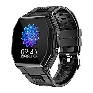 Smart Watches for Men Activity Fitness Tracker with Bluetooth Call Heart Rate Blood Pressure Blood Oxygen Sleep Monitor IP67 Waterproof 1.54" Touch Screen Smart Watch for iOS Android (Black)