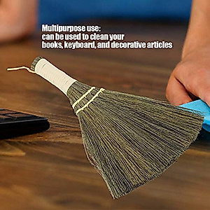 Household Manual Straw Braided Broom, Household Braided Small Broom, Little Dust Floor Sweeping Broom, Sweeping Broom Soft Hosekeeping Tool for Indoor Outdoor