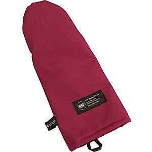 San Jamar KT0112K Cool Touch Flame Puppet High Heat Intermittent Flame Protection up to 900°F Oven Mitt, 13" Length, Red
