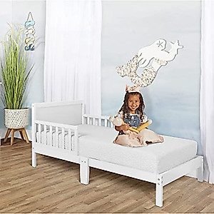 Dream On Me 648-WHT Brookside Toddler Bed, 53lx29bx28h inches, White