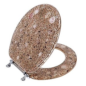 Ginsey Home Solutions Round Resin Toilet Seat, Sea Isle Standard , 59681