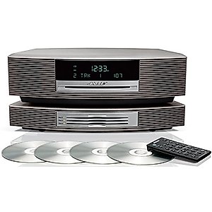 Bose Wave Music System with Multi-CD Changer - Titanium Silver, Compatible with Alexa Amazon Echo (Renewed)