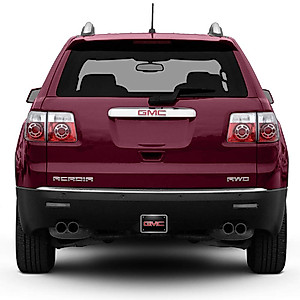 iPick Image Made for GMC 3D Logo in Red Inlay on Black Billet Aluminum 2 inch Tow Hitch Cover