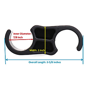 Bimini Top Boat Pole Clips 7/8 inch Compatible with Four Winns Maxum Sea Ray Bayliner Mariah Regal (2)