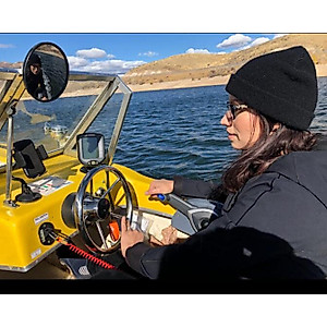 13-1/2“ Boat Steering Wheel Stainless Steel 5 Spoke Destroyer Style Steering Wheel with Knurling for Marine Yacht Boat