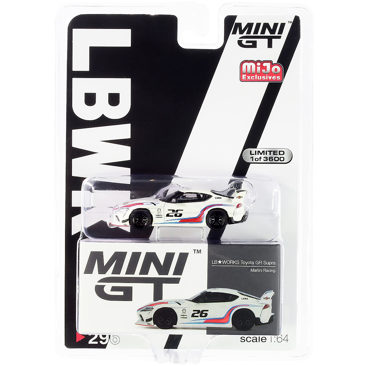 TSM Model GR Supra LB Works 26 White Martini Racing Limited Edition to 3600 Pieces Worldwide 1/64 Diecast Model Car by True