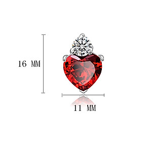 Womens Girls Black 3/8" Velvet Choker Necklace with Garnet Pendant