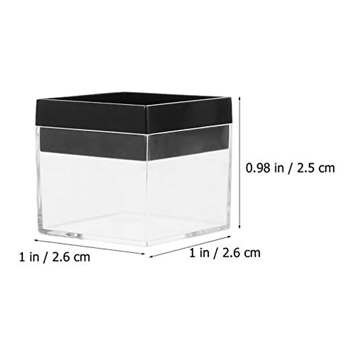 Baluue 12pcs Clear Acrylic Display Case Countertop Box Cube Transparent Display Box Pop Figures Display Collectibles Stone Mineral Specimen