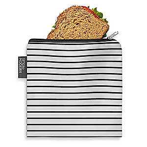 Simple Modern Ellie Reusable Snack Bags Sandwich Bag - Food Storage, Medium, Glacier Stripes