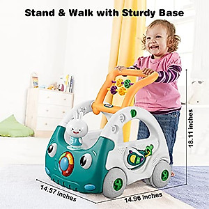 EINSTEM Sit to Stand Learning Baby Walker, Baby Toys 6 to 12, 12-18 Months, Toys for 1 Year Old Boys Girls, Toddler Gifts Remote Control Activity Center with Music, 3 in 1