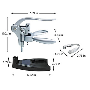 Lutong Wine Opener Set, Including Corkscrew, Foil Cutter, Opener Stand Wine Bottle Opener,Wine Corkscrew Set,Wine Opener Kit.