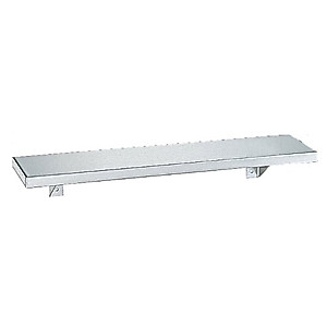 Bobrick 296 Stainless Steel Shelf, Satin Finish, 18" Length x 6" Width