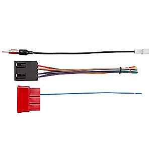 RED WOLF Car ISO Radio Wiring Harness Connector w/Antenna Adapter Plug Replacement for Hyundai Accent Elantra Kona Kia 2009-2017 Aftermarket Stereo CD Player Infinity Sound System