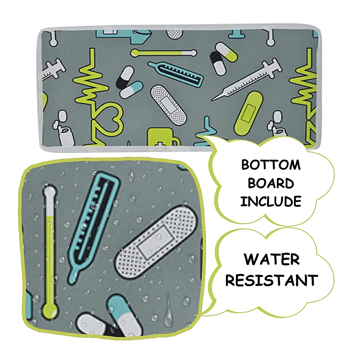 NGIL Zip-Top Tote Bag with Exterior Pockets for Working Women, Nurses, and Moms, Design in USA (Nurse Black)