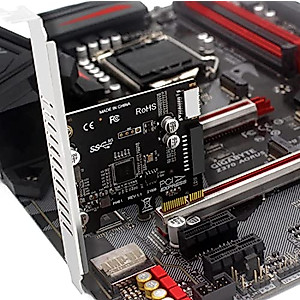 ChenYang USB 3.0 20Pin ＆ USB 3.1 Gen 1 Type-E Front Panel Socket to PCI-E 1X PCI Express Expansion Card Adapter