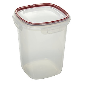 Rubbermaid Lock-Its Food Storage Canister with Easy Find Lid, 15 Cup, Racer Red