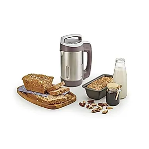 Vegan Revolution Vegan Milk Machine | Make Vegan Milk From Nuts, Grains, or Seeds Like Almonds, Soy, Coconuts, Rice, Oats, and More | Includes Recipe Guide & Stainless Steel Blades | Nut Milk Makers