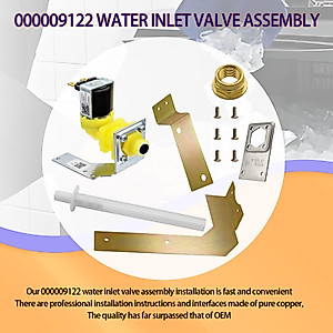 2024 Upgrade 000008484 000009122 33129030 IH9122 Ice Machine Water Inlet Valve Assembly (OEM) 220V/240V 50Hz/60Hz 6W for Manitowoc Ice Machine Parts 2-Year Warranty