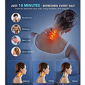 Octifie Odorless Neck Stretcher for Neck Pain Relief, Ergonomic Neck Cloud Cervical Traction Device Chiropractic Pillow for Spine Alignment, Neck and Shoulder Relaxer for TMJ Headache Muscle Tension