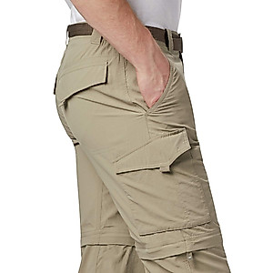 Columbia Mens Ridge Silver Ridge Convertible Pant, Tusk, 34W x 30L US