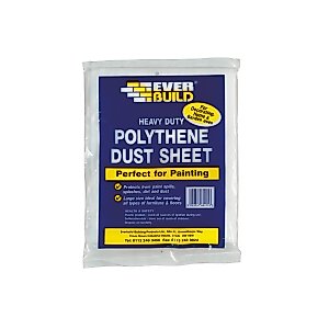 Everbuild Heavy Duty Polythene Dust Sheet, 12 ft x 9 ft (3.6 m x 2.7 m)