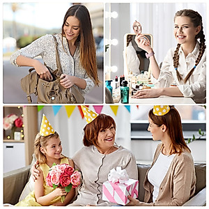 Roowest 10 Pcs Inspirational Compact Mirror Sometimes You Forget You're Awesome Appreciation Thank You Gifts for Women Employee Coworker Staff Birthday Favor Magnifying Pocket Mirror (Rose Gold)