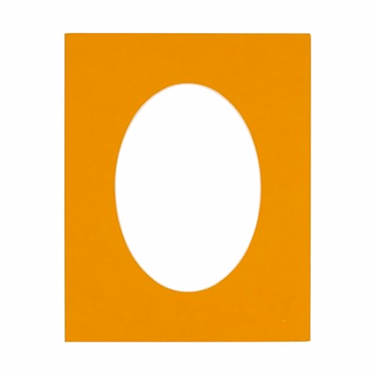 11.7x16.5 Mat Bevel Cut for 11x13.5 Photos - Precut Golden Orange Oval Shaped Photo Mat Board Opening - Acid Free Matte to Protect Your Pictures - Bevel Cut for Family Photos, Pack of 1 Matboard Show