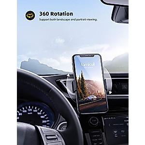 Lamicall Car Vent Phone Mount - Air Vent Clip Holder, Universal Stand Hands Free Cradle Compatible with Cell Phone 14 13 12 Mini 11 Pro Xs Max Xr X 8 7 6 6s Plus SE Smartphones Black