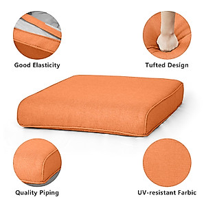 HUMMUH All-Weather Deep Seating Chair Cushions 22 x 24,Replacement Seat Cushions for Patio Chairs and Outdoor Couch