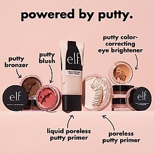 e.l.f. Poreless Putty Primer, Minimizes Pores & Preps Skin, Creates a Flawless Base, For All Skin Types, 0.74 Oz (21g)