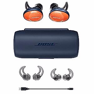 Bose SoundSport Free, True Wireless Earbuds, (Sweatproof Bluetooth Headphones for Workouts and Sports), Bright Orange