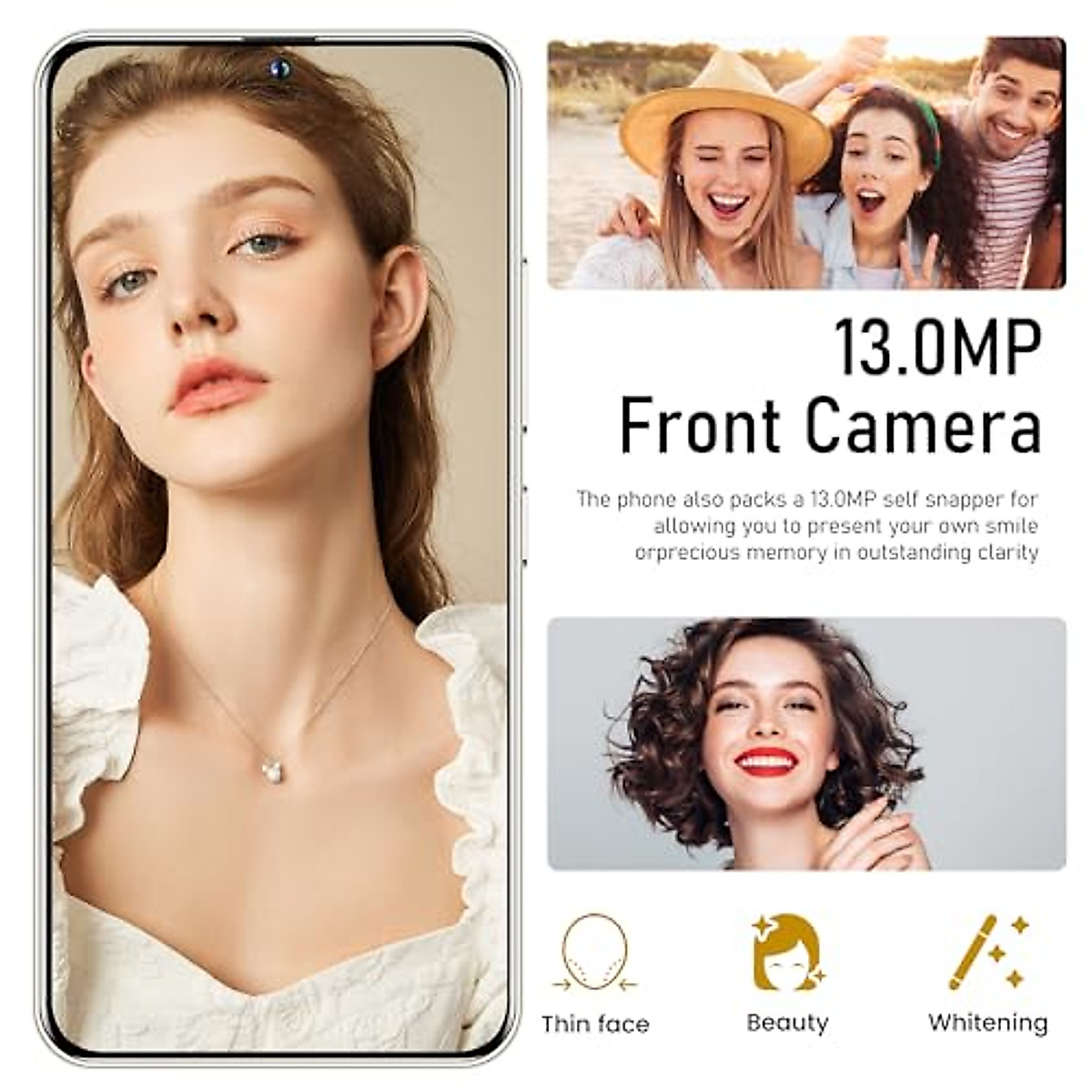 Arackyer S23 Ultra Cellphone, 5G Unlocked Android Smartphone, 6.8" FHD Display, 8GB+512GB ROM, 48+13MP Camera, 1TB Expandable Storage, 6000mAh Long Battery Life, Stylus Pen (Black)