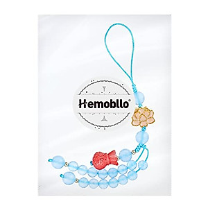 Hemobllo Cell Phone Strap Anti- Lost Phone Lanyard Crystal Chinese Style Phone Charm Key Chain Car Key Hanging Pendants Decor for Car Phone Fan Clothing Decor Blue