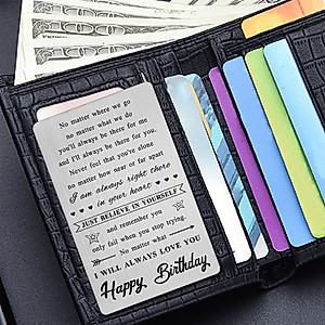 Happy Birthday Gifts for Women Men, Birthday Engraved Wallet Card Gifts