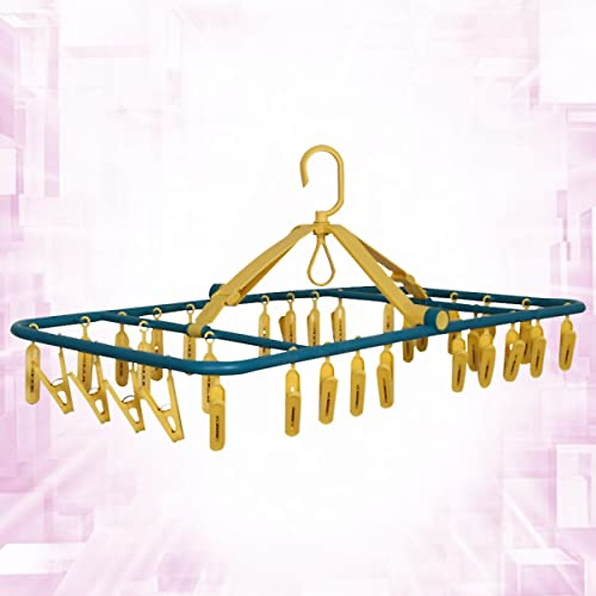 Cabilock Multipurpose Hanger Folding Hangers Pants Rack Hanger Foldable Garment Rack Wall Hangers for Clothes Multipurpose Clothes Hanger Plastic Hanger Drying Rack Coat Hanger to Rotate