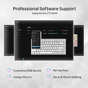 LTC Neon75 Wireless 75% Triple Mode BT5.0/2.4G/USB-C Hot Swappable Mechanical Keyboard, 84 Keys Bluetooth RGB Compact Gaming Keyboard with Software, PBT Pudding Keycaps