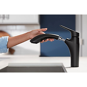 Kohler 30468-VS Rival Single Handle Pull-Out Kitchen, Laundry, Utility Sink Faucet, Vibrant Stainless, 1.5 gpm