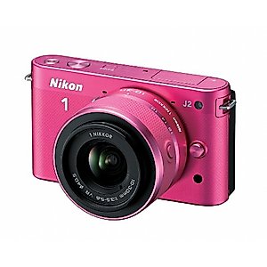 Nikon 1 J2 10.1 MP HD Digital Camera with 10-30mm and 30-110mm VR Lenses (Pink)