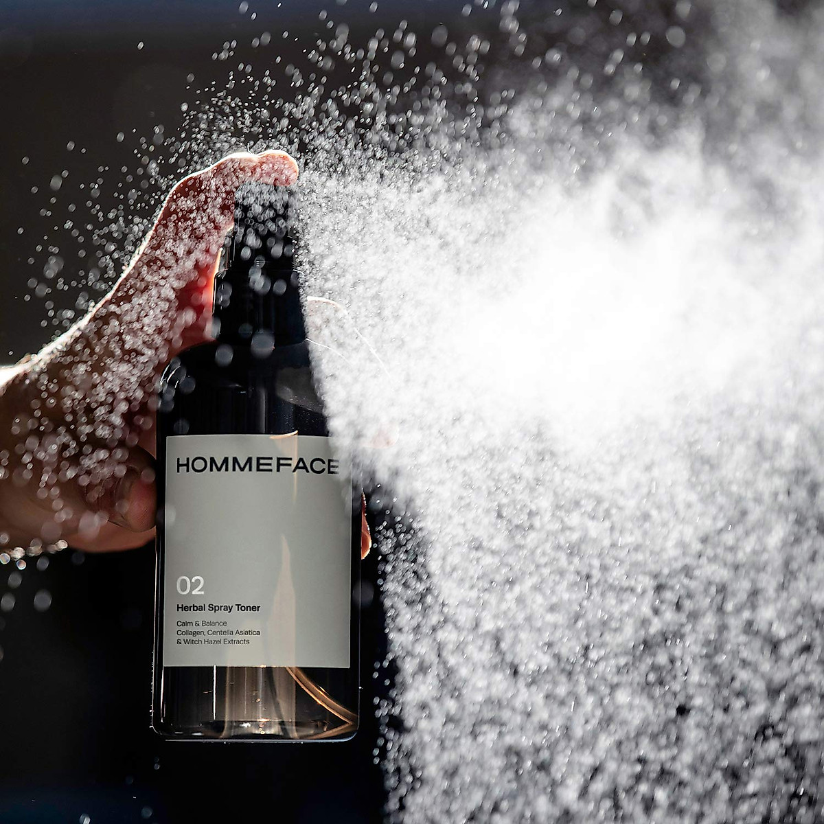 HOMMEFACE Men’s Herbal Spray Face Toner, 8.45 fl. oz. - Alcohol-Free, Hydrating and Balancing Facial Mist with Witch Hazel, CICA Extract, Anti Aging, Aftershaving, for All Skin Types