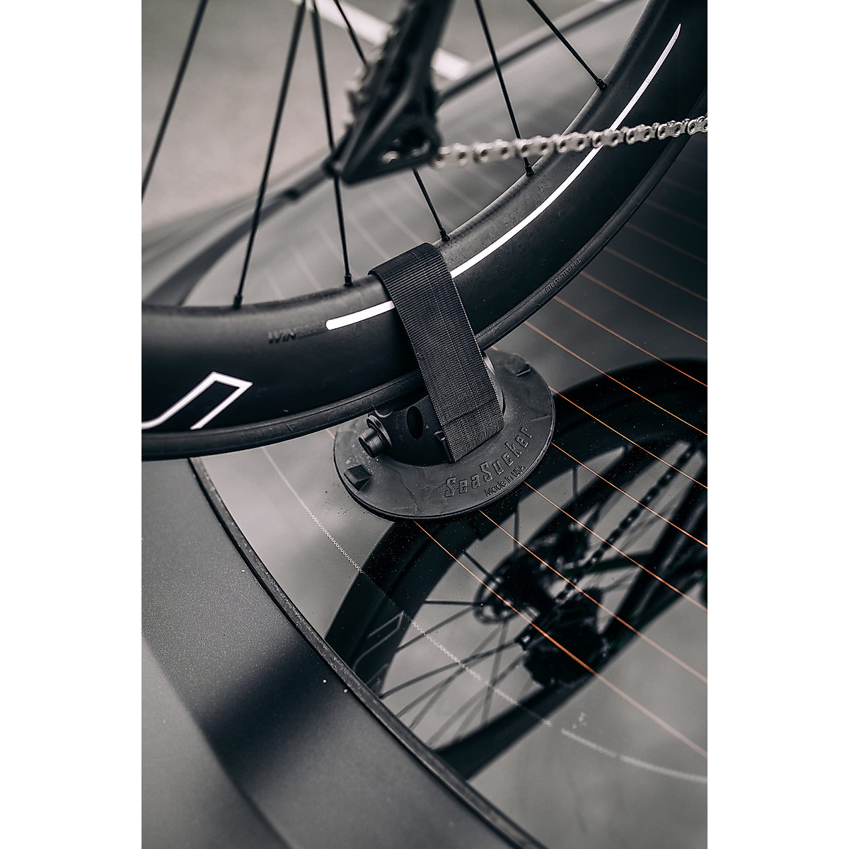 SeaSucker Talon MAX Bike Rack - Carries 1 Bike (Includes HUSKE Plugs Compatible with The Most Popular Bike Types)