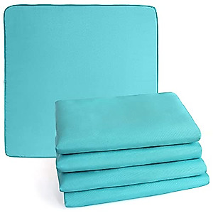 Glogex Outdoor Cushion Covers for Patio Furniture - 24x24x4, Set of 4 Waterproof Patio Cushion Slipcovers, Water Resistant Patio Cushion Covers Replacement