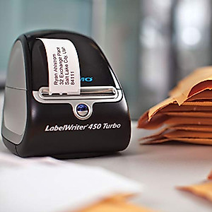 DYMO Label Printer | LabelWriter 450 Turbo Direct Thermal Label Printer, Fast Printing, Great for Labeling, Filing, Mailing, Barcodes and More, Home & Office Organization