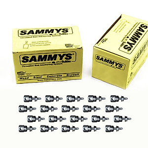 Everflow Sammys 8055957-50 SWDR 1 3/8 Inch Horizontal Threaded Rod Anchor Designed Structure, Steel with Zinc Plated, Corrosion Resistance, 1/4-20 x 1 Inch Screw Length-(Pack of 50), 50 Piece
