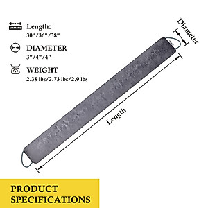 fowong 36 Inch Door Draft Stopper,Under Door Weather Insulator Seal Heavy Duty Energy Saver (Grey)