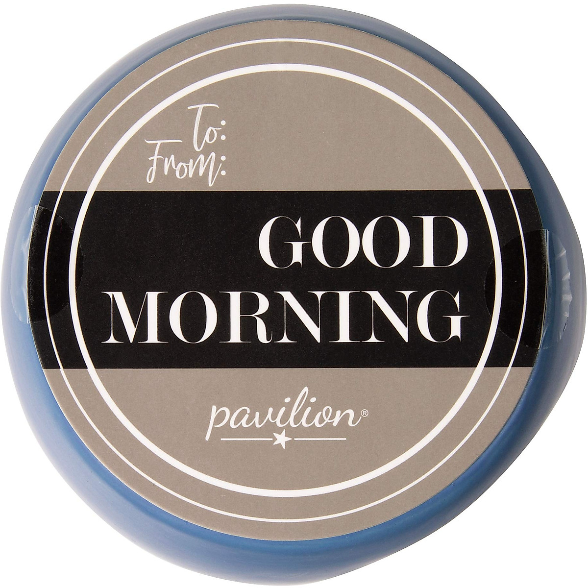 Pavilion Gift Company - 10519 Pavilion Gift Company Blue Huggable Hand Warming 16 oz Coffee Cup Mug Good Morning Lake Life