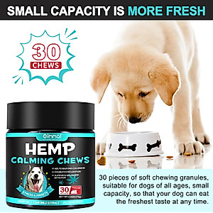 VCTSOF Calming Chews for Dogs 30 Cherws, Dog Calming Treats, Helps with Dog Anxiety, Separation, Barking, Stress Relief, Melatonin for Dogs, Sleep Calming Aid, All Breeds & Sizes (Pekingduck-30Chews)
