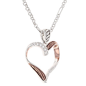 Montana Silversmiths Facets of Love Rose Gold Heart Necklace - NC3979RG