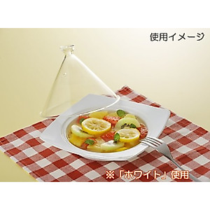 Microwave Dedicated Dream Tajin Pot (Corner) 7.9 inches (20 cm) Glass Lid, Yellow Dot ID-21-22