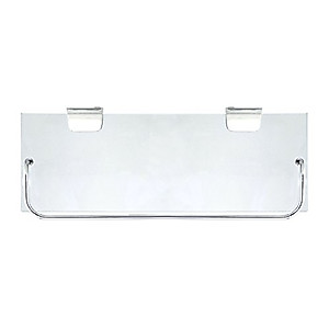 MODONA Glass Wall Shelf with Rail – Polished Chrome – 5 Year Warrantee